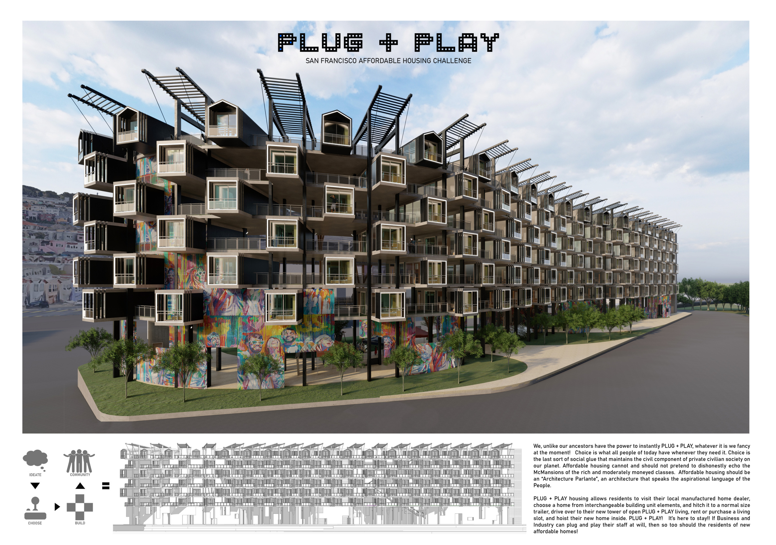 Architecture project // Modular Steel Framework Supporting Vibrant ...