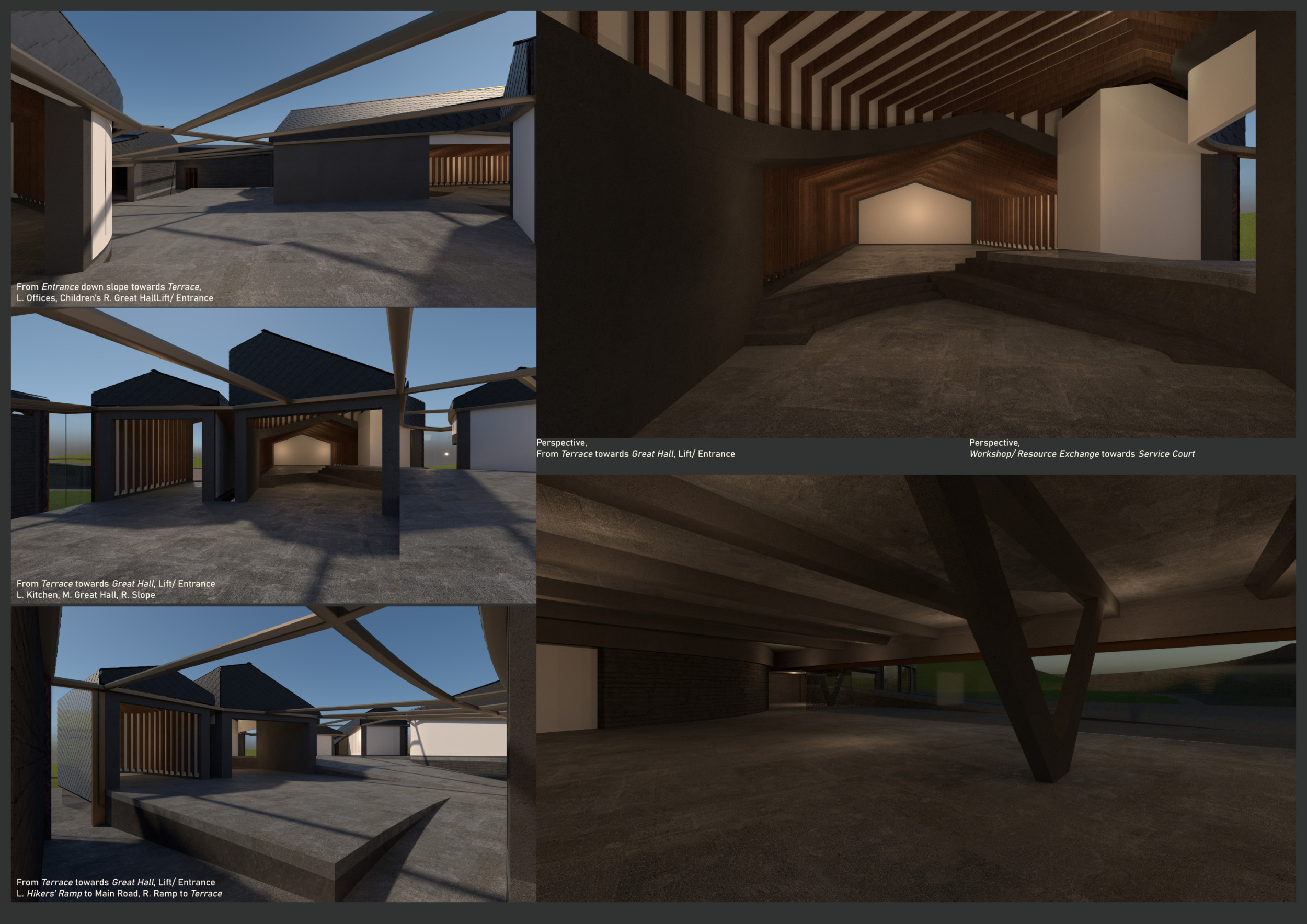 Architecture project // Gathering Spaces with Community Terrace and ...